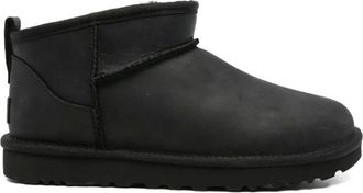 UGG Ugg, Femme, Chaussures, Noir, Taille: 37 EU Bottines Classiques Ultra Mini en Cuir