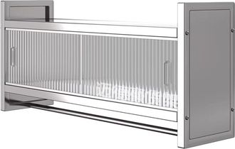 Generic K&uuml;chenh&auml;ngeschrank mit Schiebet&uuml;ren und Kleiderstangen aus Edelstahl Gefertigt Mehrzweckschrank Gro&szlig;er Stauraum Werkzeugschrank f&uuml;r Esszimmer, Badezim