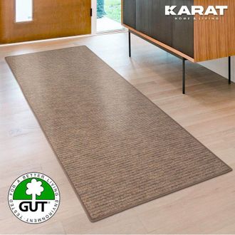 Floordirekt Teppich-L&auml;ufer auf Ma&szlig; Geneva Hellbraun 100 x 450 cm