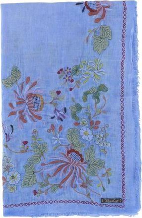 Faliero Sarti Femme, Accessoires, Bleu, Taille: ONE Size Gerbera Scarf