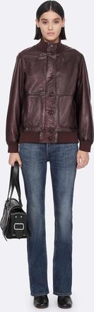 AllSaints Memphis Jacke in Oxblood-Rot