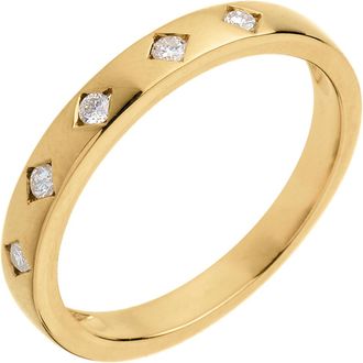 Edenly Trauring Diamantregen in Gelbgold - 5 Diamanten