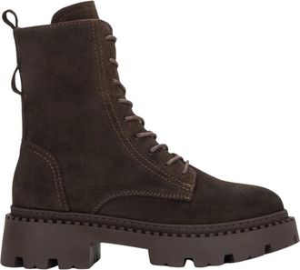 Estro & Luminara Stiefeletten aus echtem italienischem Veloursleder - - Shoes - Damen - Braun - 37 EU