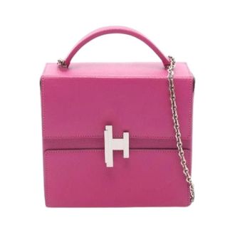 Herm&egrave;s Pre-owned Cuir sacs-main - Femme - Pre-owned - Rose - Taille: ONE Size