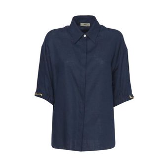 Herno Damen, Blusen & Hemden, Blau, LGr&ouml;&szlig;e