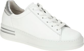 Gabor Schn&uuml;rschuh Gabor Comfort Florenz Sneakers wei&szlig; silber metallic 86.395.51
