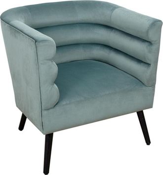 The Home Deco Factory Fauteuil Amelia Velours Vert