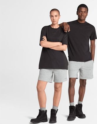 Timberland All Gender T-Shirt mit Logostickerei in Schwarz, Schwarz, Gr&ouml;&szlig;e