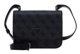 Guess Damen Noelle Mini Crossbody Flap Tasche, Coal