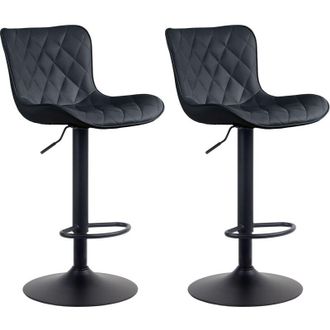 Clp Emma Bar Set de 2 noirs, faux cuir