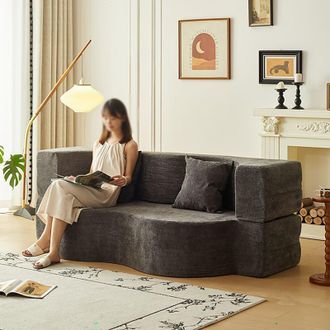 Generic Kompressionssofa im Wohnzimmer, zusammenklappbares Schlafsofa aus komprimiertem Schaumstoff, kleine Sofas for kleine R&auml;ume, waschbarer Bezug, for Wohn