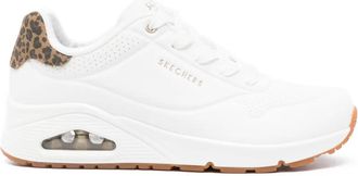 Skechers Sneakers mit Leoparden-Print - Weiß