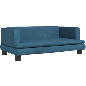 vidaXL vidaXL Kindersofa Blau 80x45x30 cm Samt