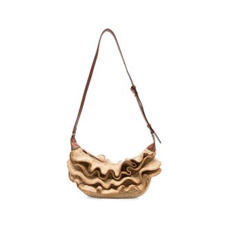Zimmermann Ruffled Woven Shoulder Bag
