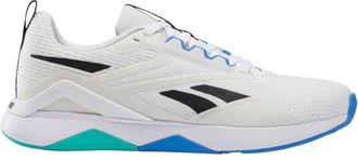 Reebok NANOFLEX TR 2 Baskets pour Homme Blanc/Noir/Vert déchaîné Pointure 41, Chaussures Blanc Noir Unleashed Green, 41 EU