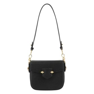 Pourchet Femme, Sacs, Noir, Taille: ONE Size Petit trotteur noir - en cuir