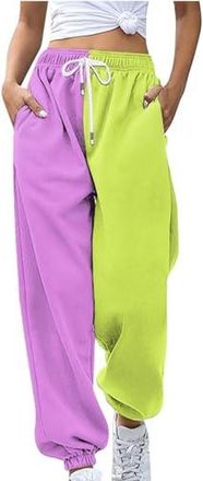 Generic Pantalon de Jogging pour Femme Pantalon Imprimé de Jolis Motifs Taille Haute Pantalon de Sport Pantalon Confortable avec Poches Pantalon Detente Femme