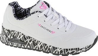Skechers Jgoldcrown UNO Loving Love Damen-Sneaker, Weiß-Schwarz, 35.5 EU