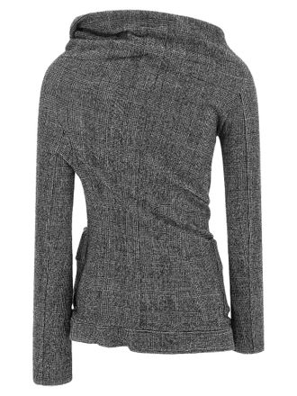 Junya Watanabe Asymmetrical Deconstructed Wool Blazer - Charcoal