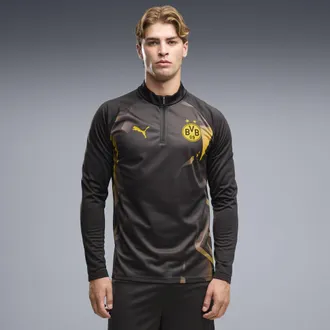 Puma Haut d&eacute;chauffement 1/4 zip Borussia Dortmund Homme, Accessoires, Noir, XXL