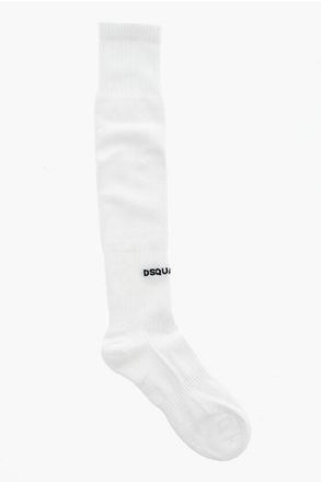 Dsquared2 Long Solid-Color Socks with Contrasting Logo size 38