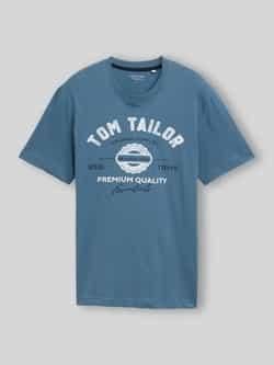 Tom Tailor Regular Fit T-Shirt aus reiner Baumwolle