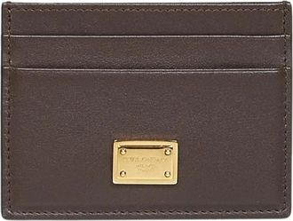 Dolce & Gabbana Kartenetui aus Kalbsleder - - Accessories - Damen - Braun - ONE SIZE