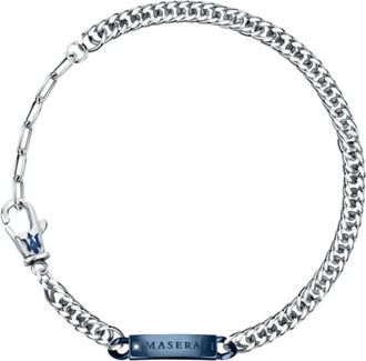 Maserati Homme, Accessoires, Gris, Taille: ONE Size Bracelet en acier inoxydable