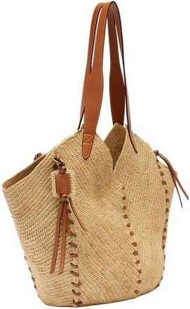 Isabel Marant Sac cabas Tampa en raphia et cuir