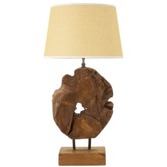 Paris Prix Lampe &agrave; Poser en Teck Kepala 69cm Marron