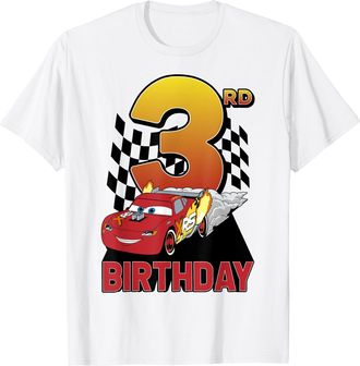 Disney Pixar Cars Lightning McQueen zum 3. Geburtstag, ausziehbar T-Shirt