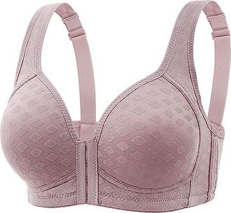 Generic Soutien-gorge 2026 pour femme - Confortable et sexy - Grande taille - Boucle avant - Style d&eacute;bardeur fin, rose gold, 68
