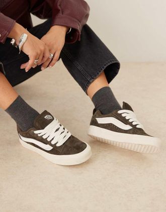 Vans Knu Skool Pig - Baskets en daim - Marron fonc&eacute;-Brown