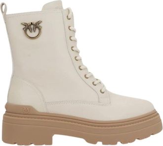 Pinko Pinko, Femme, Chaussures, Blanc, Taille: 41 EU Love Bird Bottes à lacets