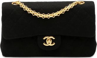 Chanel petit sac porté épaule Classic Double Flap (1989-1991) - Noir