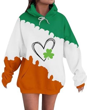 Generic Sweat à capuche surdimensionné avec imprimé drapeau irlandais, couverture en flanelle portable pour homme et femme, super doux, chaud et confortable a