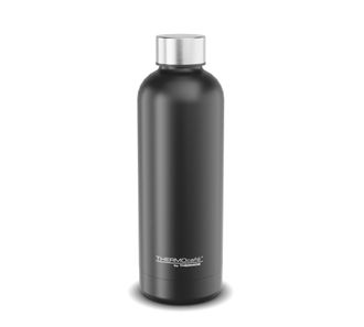 Thermocafé by Thermos TC DAILY BOTTLE black mat 0,50l, Isolierflasche aus Edelstahl, kohlensäurefest, 6h heiß 12h kalt, absolut dicht, für Schule, Unterwegs & Büro