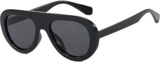 Generic Lunettes De Soleil Rondes &Agrave; Grand Cadre For Hommes Et Femmes, Lunettes De Soleil D&eacute;coratives For S&eacute;ance Photo, F&ecirc;te, Vacances(Black)