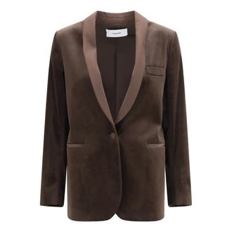 Lardini Velours Blazer - Homme - Vestes - Brun - Taille: 3XS