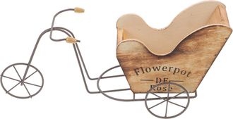 Lurrose Dekoratives Vintage Eisen Fahrrad Modell Blumentopf Skulptur für Balkon Wohnzimmer Schreibtisch Deko Gartendekoration aus Schmiedeeisen