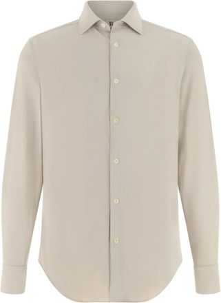 Boggi Milano tokyo-collar slim shirt - Nude