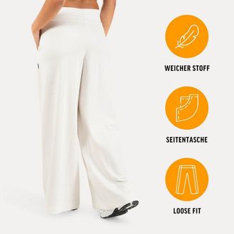 Smilodox Jogginghose Vanea Sweatpants Damen, Loose Fit, Wide Leg, Gym & Freizeit Slip-On, elastisch, weiches Strickmaterial, Bewegungsfreiheit