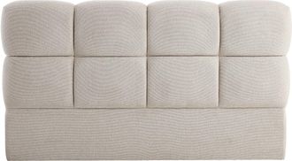 Pascal Morabito T&Iacute;te de lit 140 cm - Tissu textur&Egrave; - Beige - DAMADO de