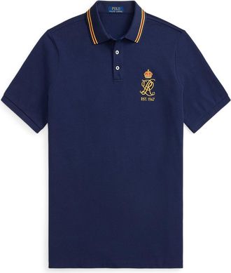 Ralph Lauren Piqu&eacute;-Poloshirt mit Wappen- und Monogramm-Stickerei, Classic Fit in