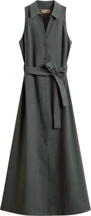 Woolrich Femme, Robes, Vert, Taille: 38 FR Robe chemise ceintur&eacute;e