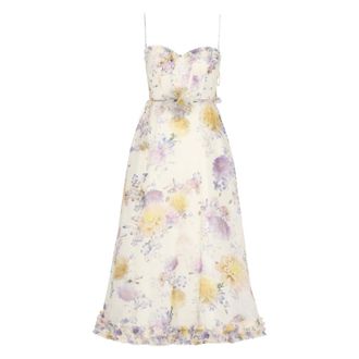 Zimmermann Femme, Robes, Multicolore, Taille: 40 FR Luna Ruffle Midi Dress