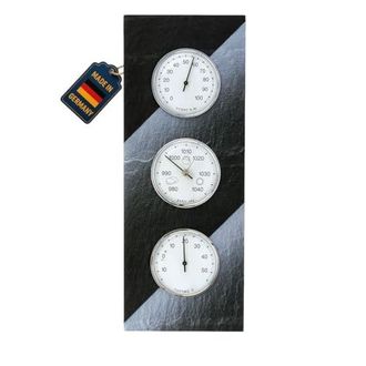 TFA Dostmann Analoge Wetterstation aus Schiefer, 20.3018, inkl Barometer, Therometer, Hygrometer, deutsches Familienunternehmen, f&uuml;r innen, Temperatur und Luftfeuc