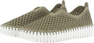 Ilse Jacobsen Platform Tulip Slipper - Plateau-Slipper f&uuml;r Damen aus Recycling-Mikrofaser, komfortable, nachhaltige Plateauschuhe mit Flexibler Sohle & Laserdetails