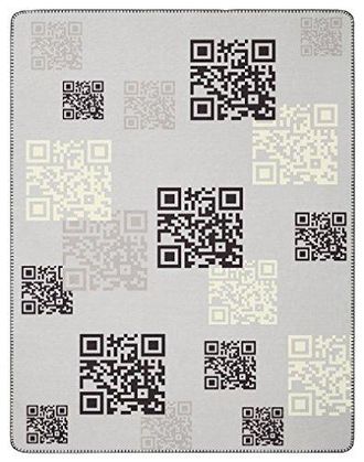 BIEDERLACK Chill Time Trend Decke, Überwurf, 150 x 200 cm, Baumwollmischung, QR-Code, 75 x 50 x 5 cm