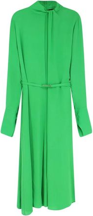 Tom Ford Femme, Robes, Vert, Taille: 36 FR Silk Belted Midi Dress